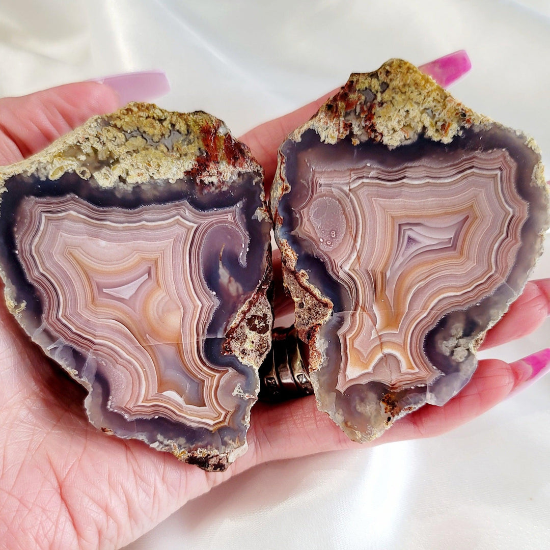 Laguna Agate Pair for Passion and Vitality – Enchanting Earth